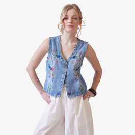 Tiala Embroidered Waistcoat | Meadows & Byrne