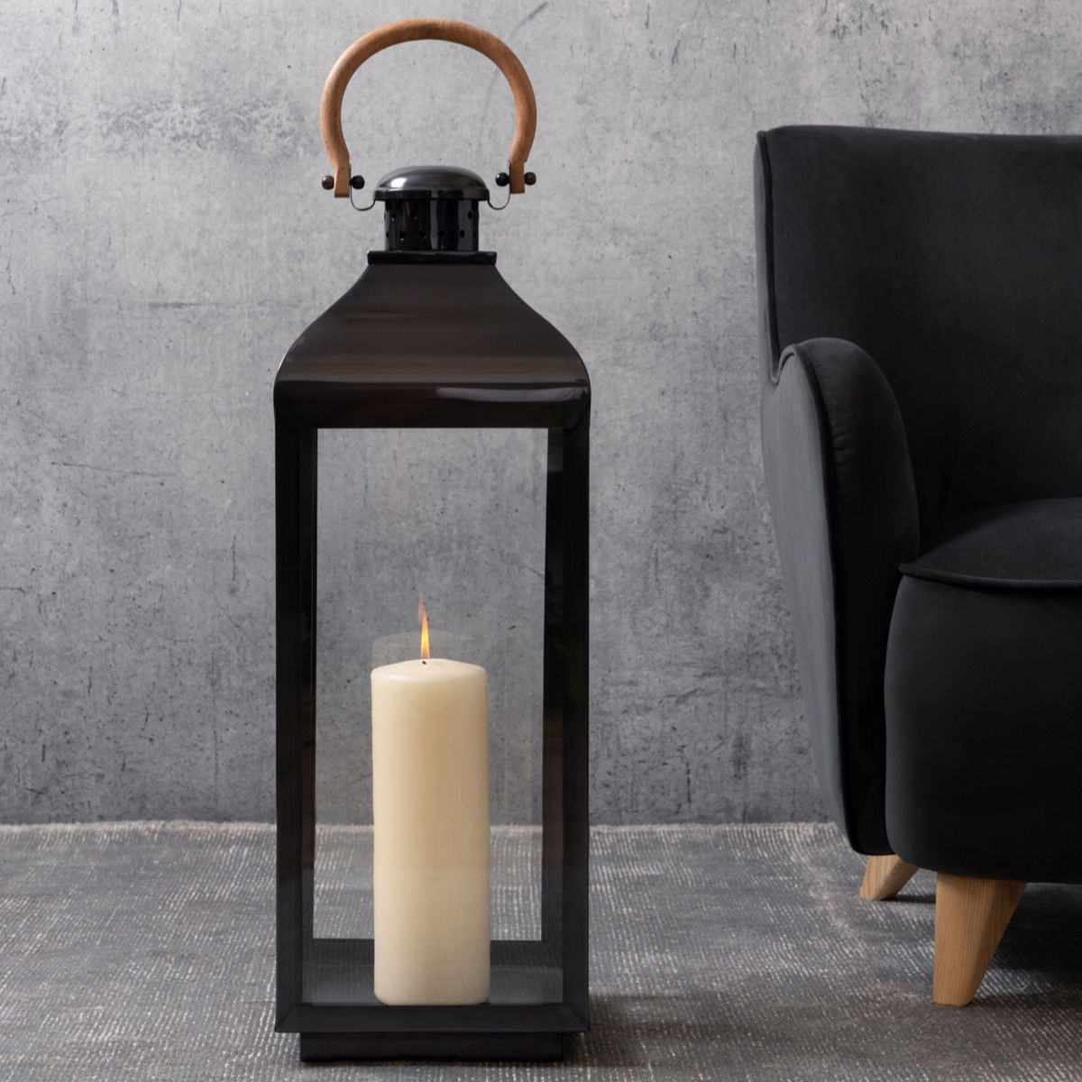 Duomo Lantern with Wooden Handle - Large | Meadows & Byrne