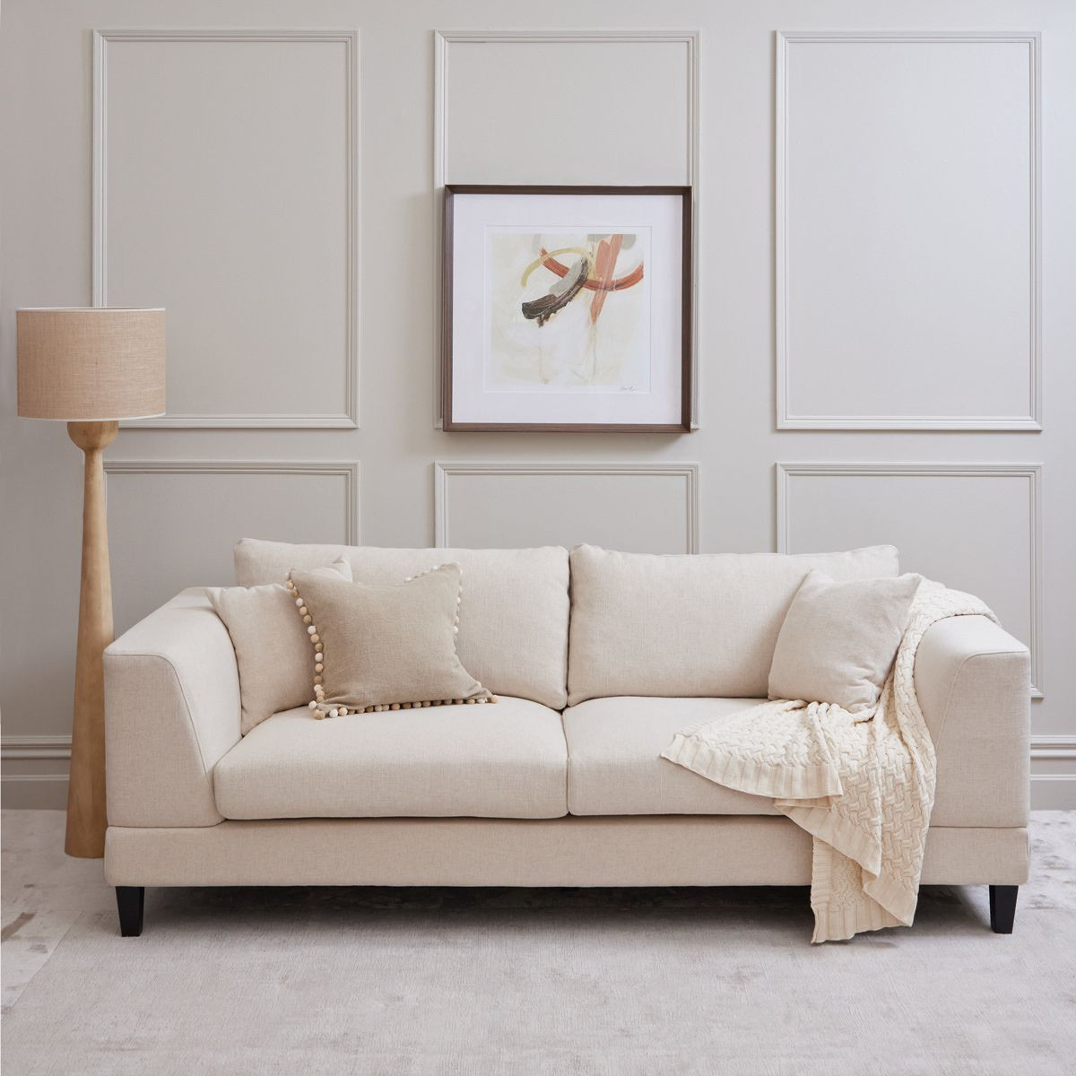 Filippo Linen Sofa new Natural OKA