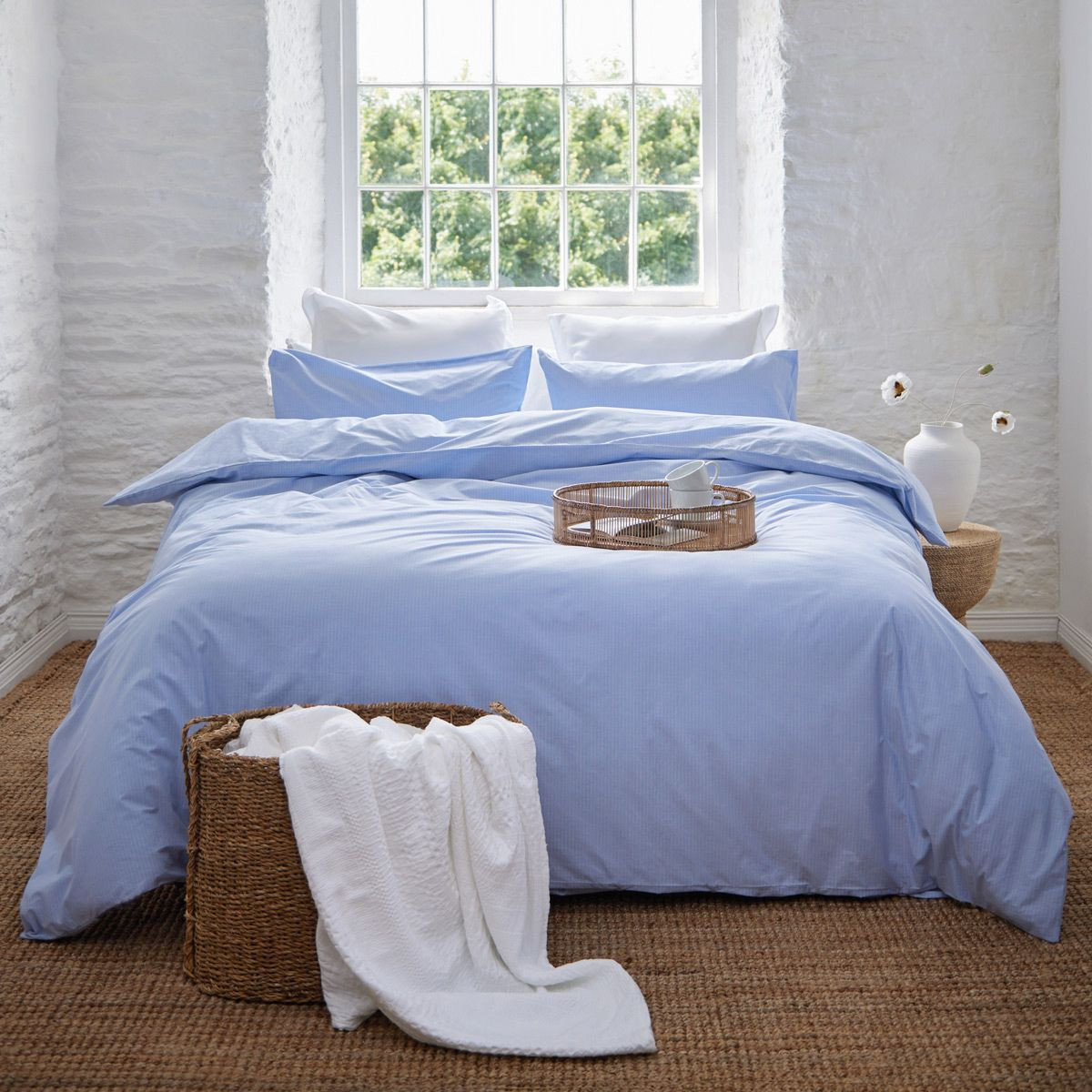 Nivek Yarn Dyed Stripe Cotton Duvet Set Collection | Meadows & Byrne