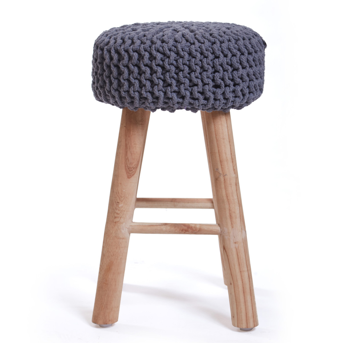 Nordic Crochet Counter Stool Neutral Grey | Meadows & Byrne