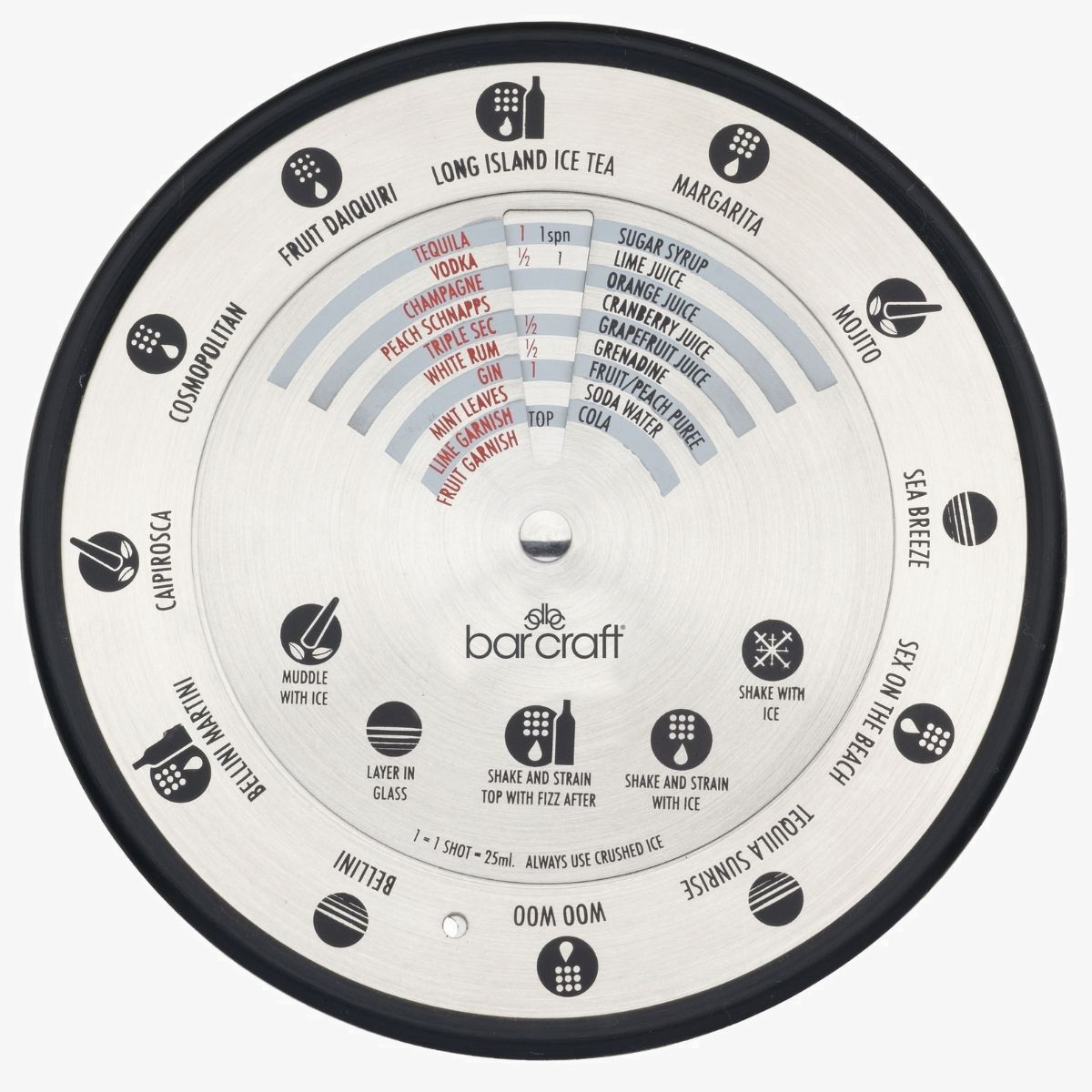 Cocktail Compass Stainless Steel |Meadows & Byrne