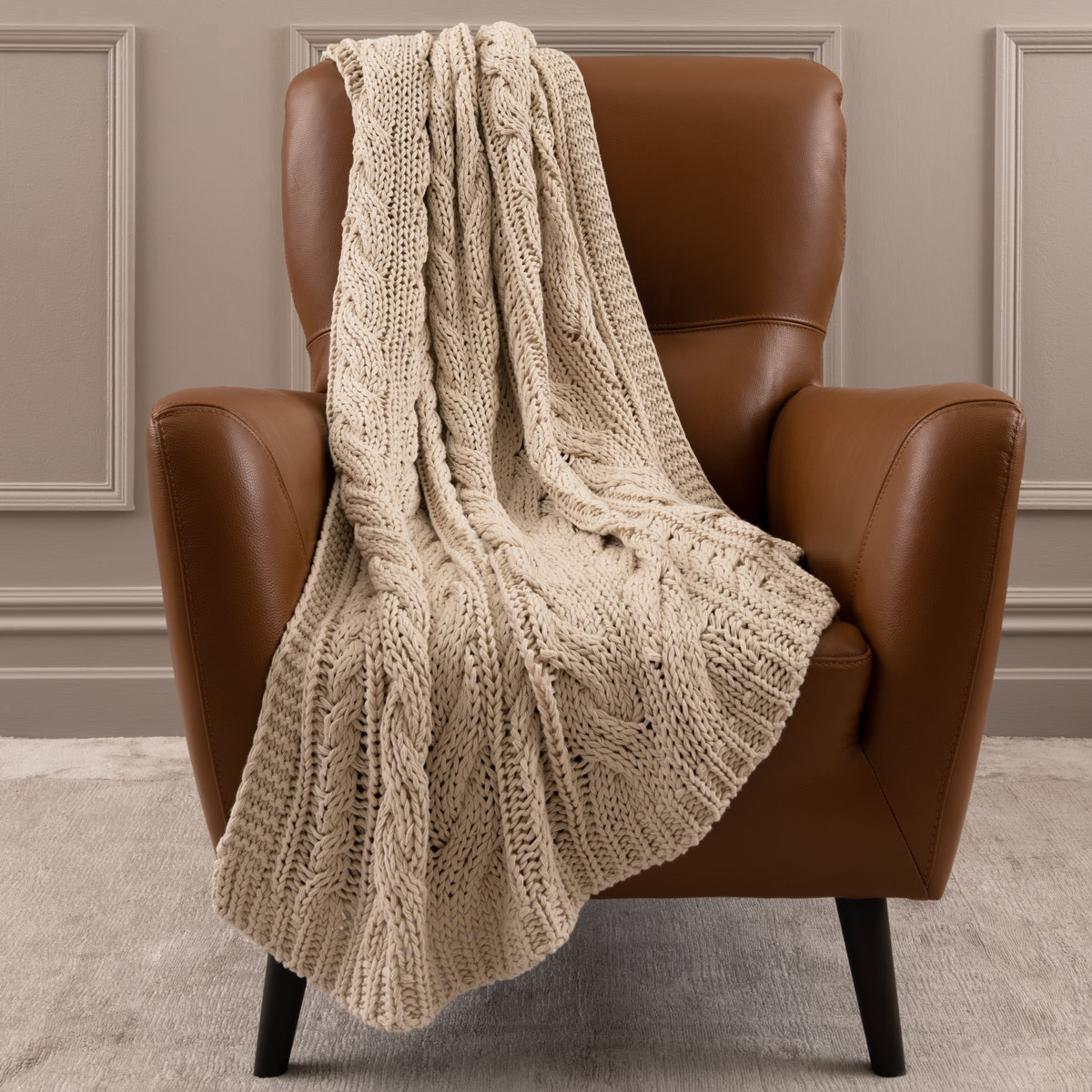 Plait Cable Throw Blanket | Meadows & Byrne