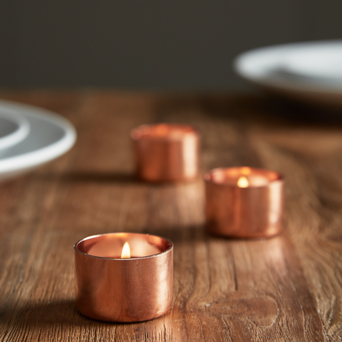 Kopper Kreation Copper Tea Light Holders - Set of 3 | Meadows and Byrne