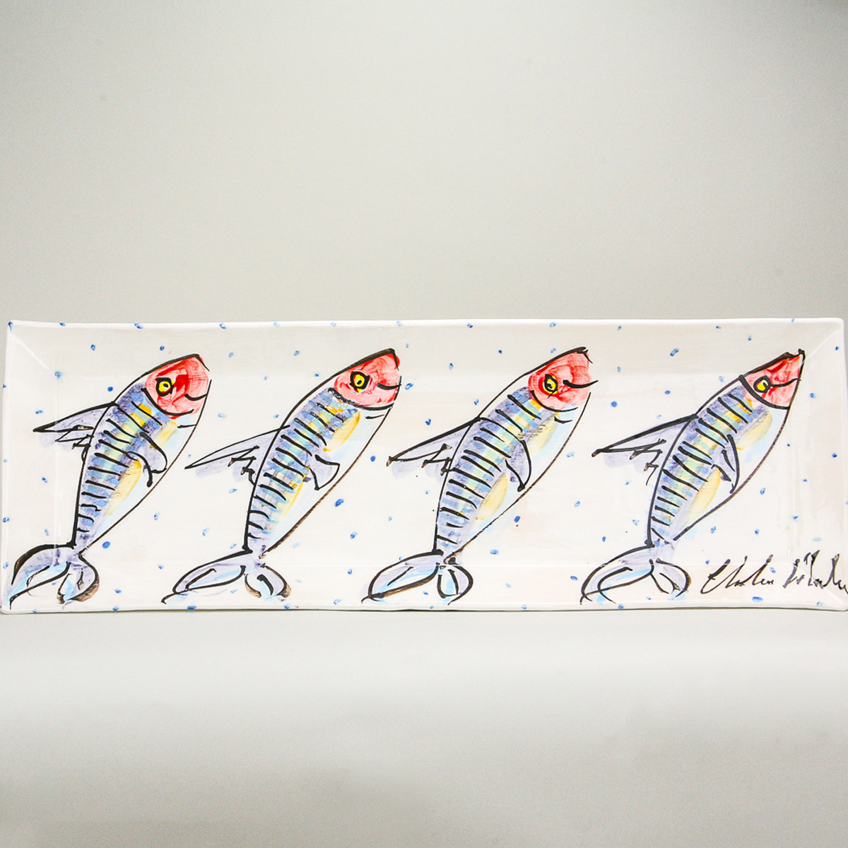 Charlie Mahon Large Sandwich Rectangular Mackerel Platter | Meadows and Byrne