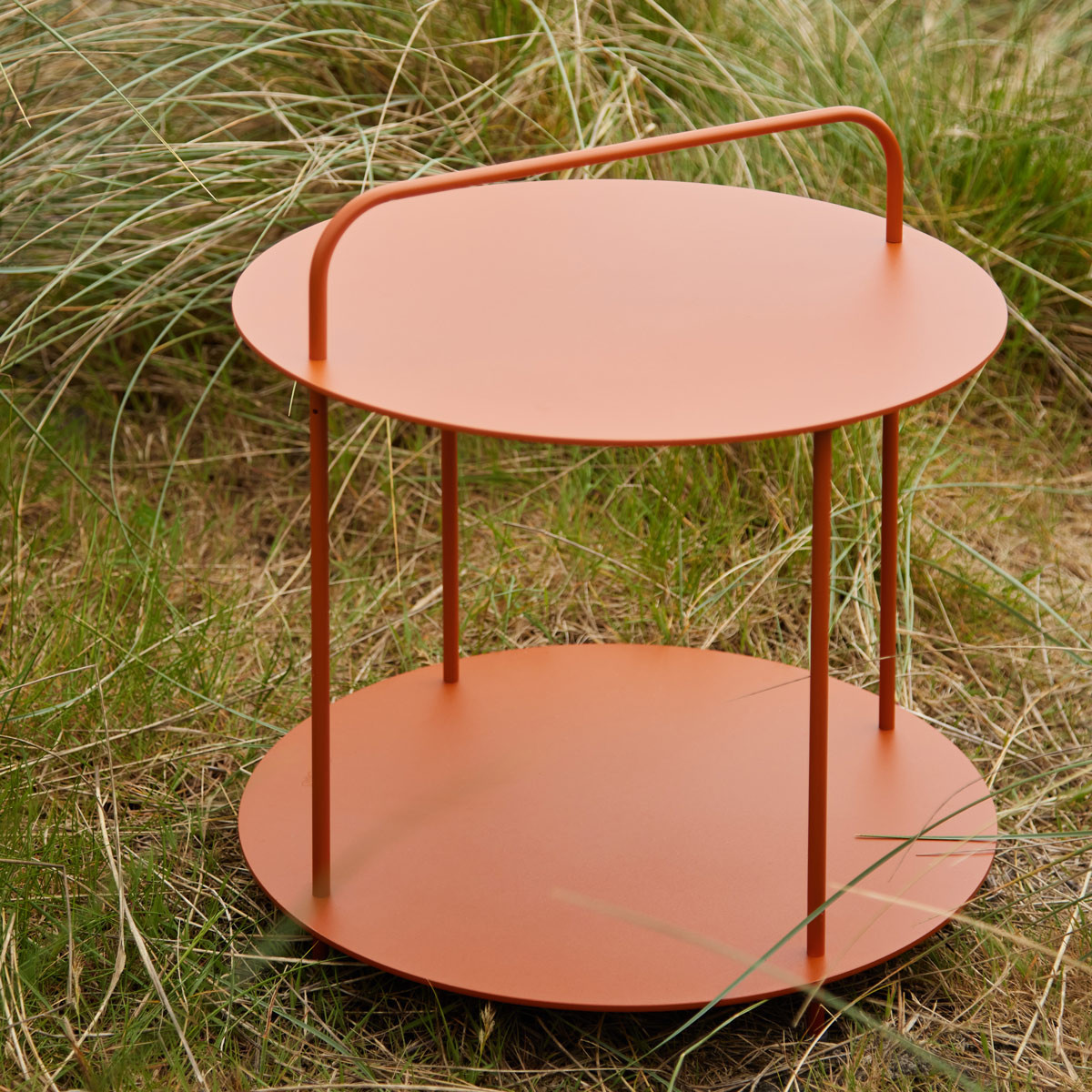 Plip Outdoor Side Table Coral Red Meadows Byrne