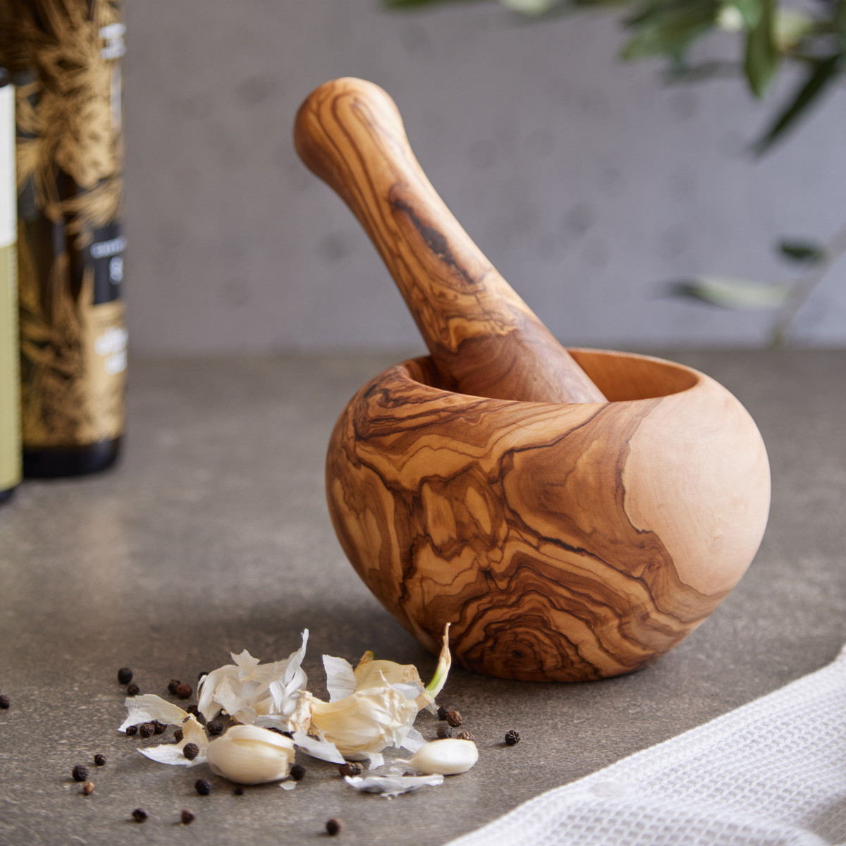 Olive Wood Pestle And Mortar | Meadows & Byrne