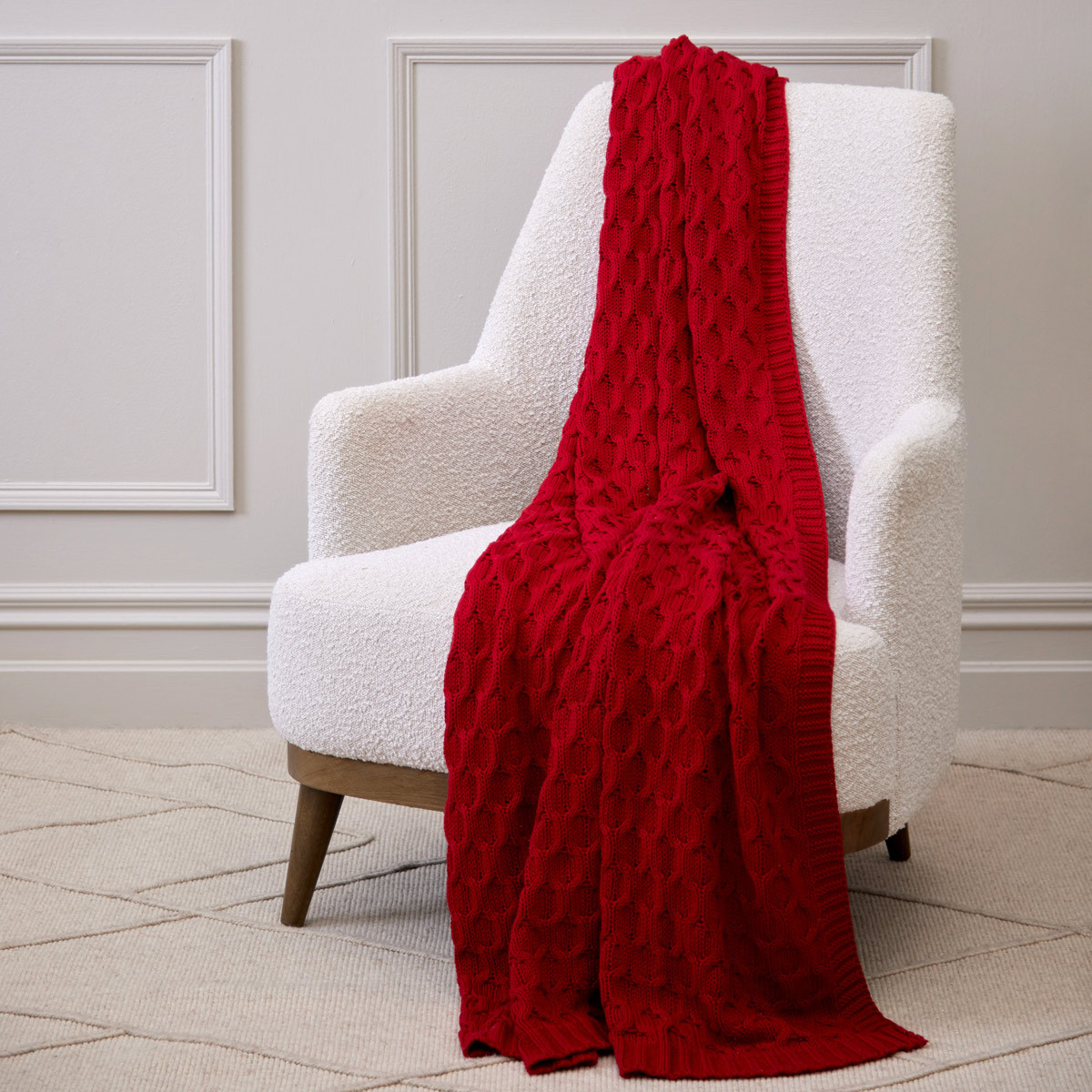 Red throw store