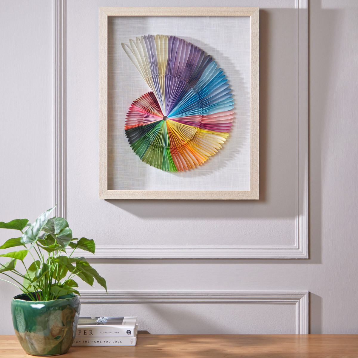 Multi Colour Swirl Shell 3D Wall Art | Meadows & Byrne