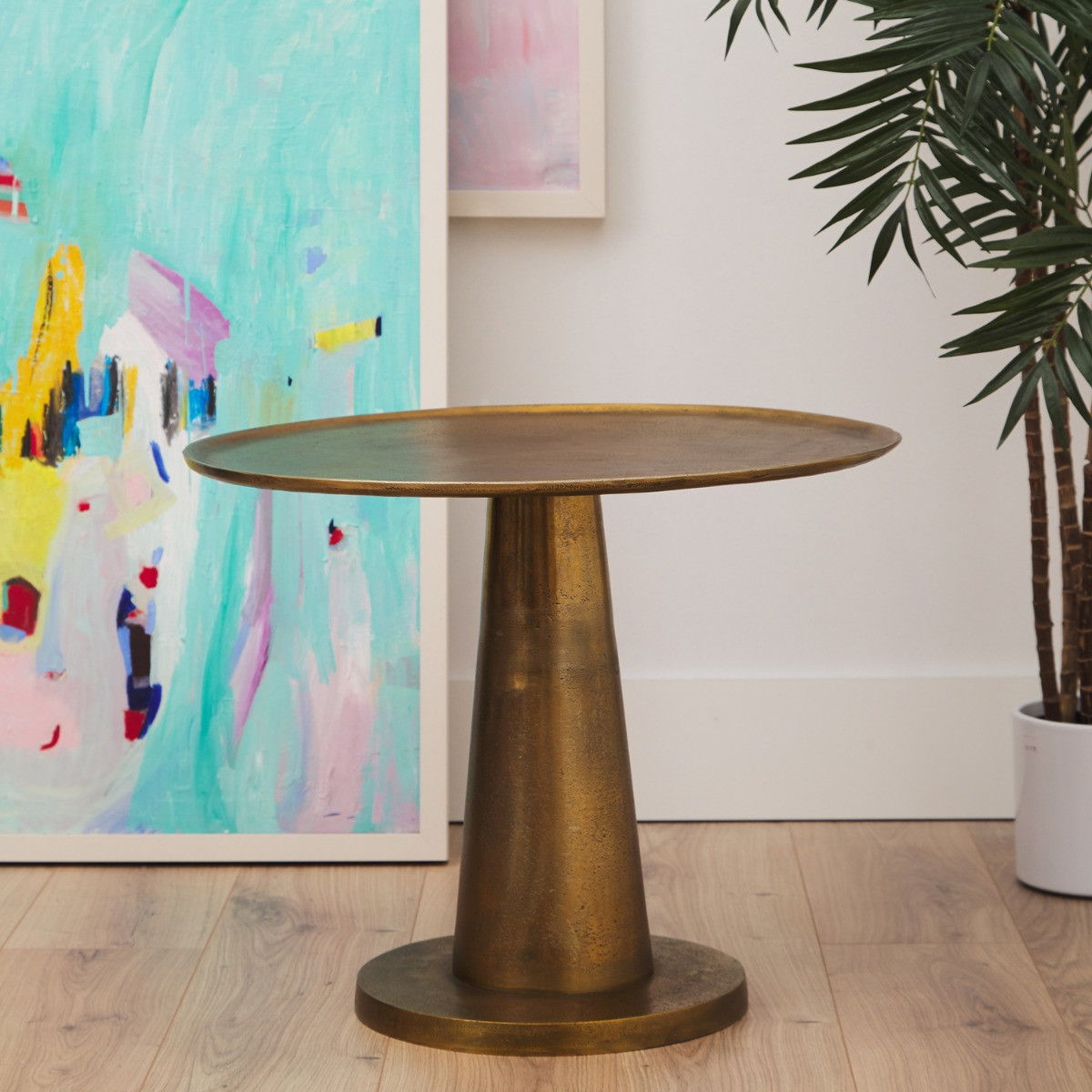Mensa Vintage Brass Coffee Table | Meadows & Byrne