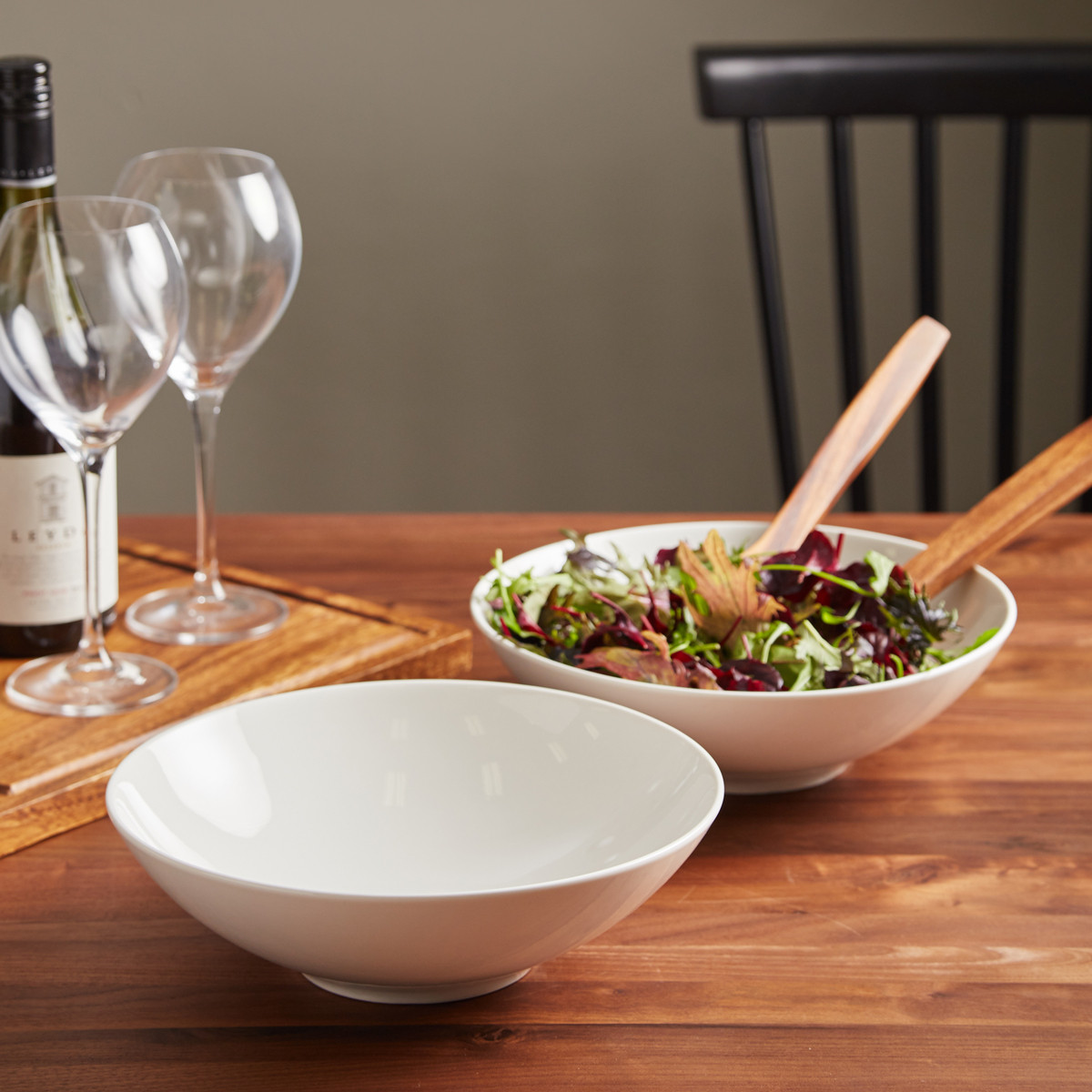 Railey 26 cm White Bowl - Set of 2 | Meadows and Byrne