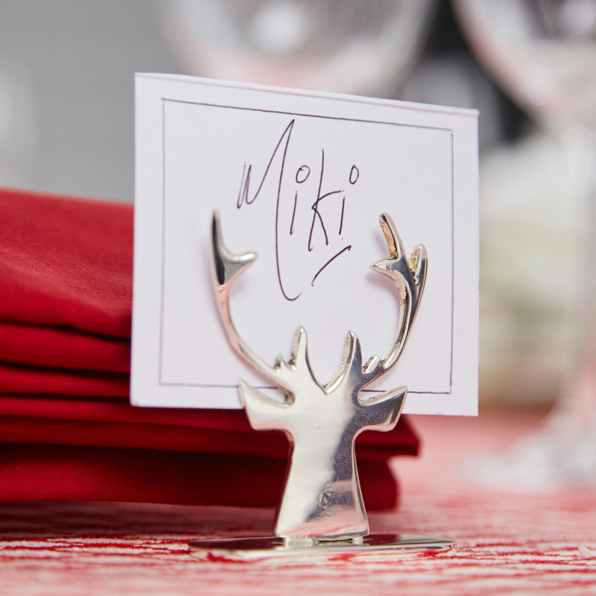 Reindeer Place Card Holder Set of 6