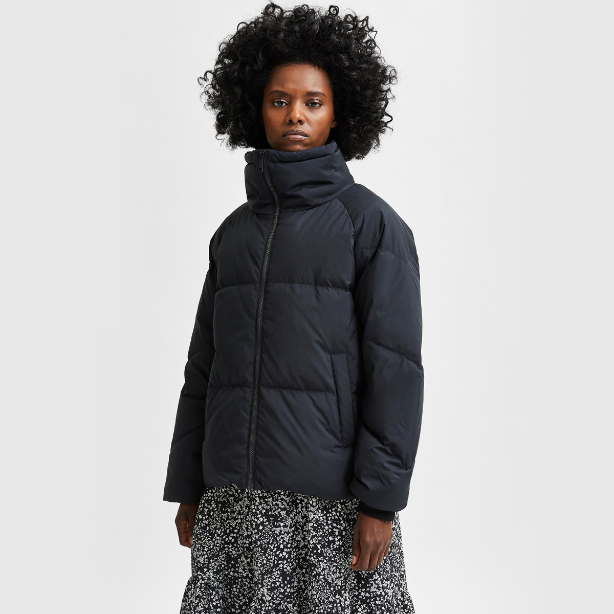 Daisy Down Short Box Jacket - Black | Meadows & Byrne