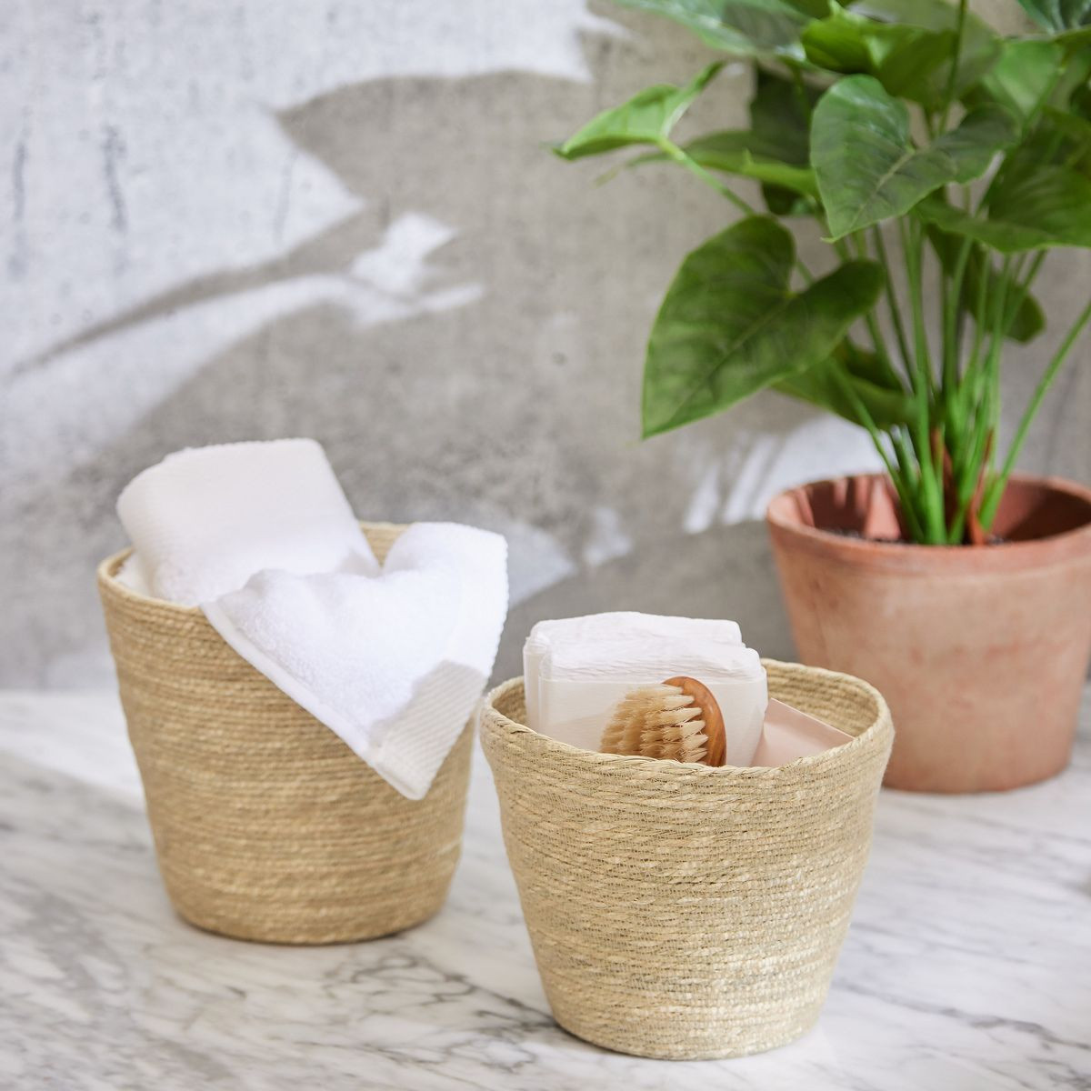 Sabai Grass Round Basket - Set Of 2 | Meadows & Byrne