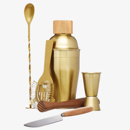 Gold 6 Piece Cocktail Set | Meadows & Byrne