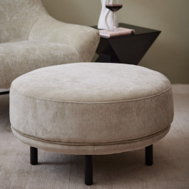 Erin Sage Green Round Footstool | Meadows & Byrne