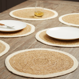 Round Jute Placemat - Set of 6