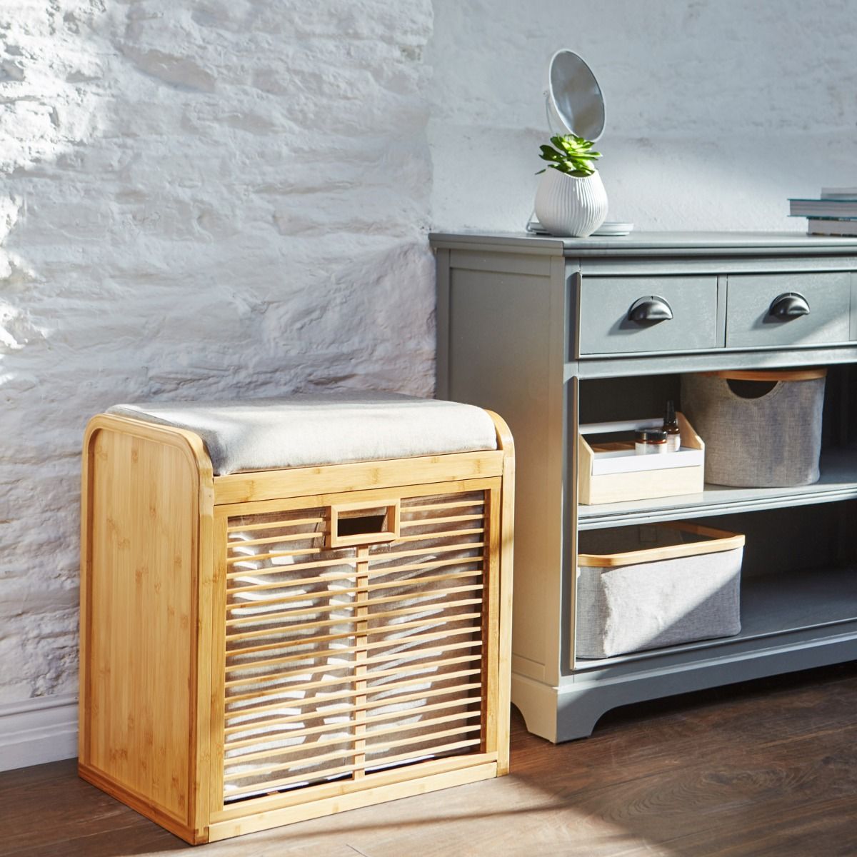 Hallway Stool Shoe Storage | Meadows & Byrne