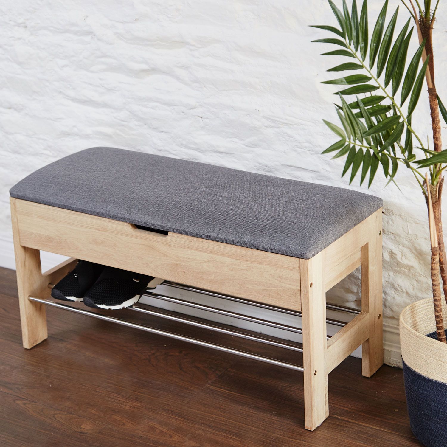 Oak Hallway Bench With Seat| Meadows and Byrne