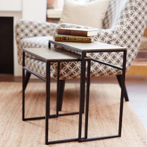 Folio Console Table in Antique Brass | Meadows & Byrne